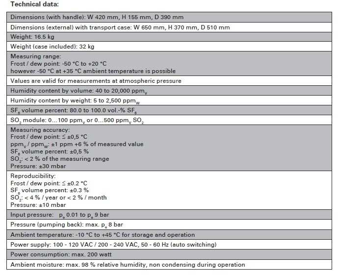 DILO 3-035-R021 SF6 Analyzer 973 - with SO2, 100 ppm, 6m measuring hose - ARC Brasov